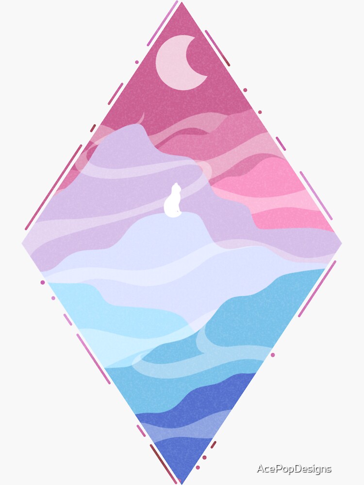 "Subtle Bigender Pride Flag" Sticker for Sale by AcePopDesigns | Redbubble