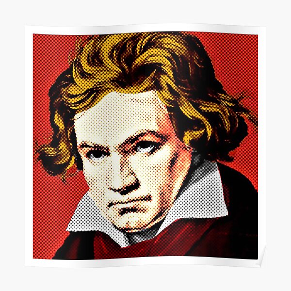 "Ludwig Van Beethoven Pop Art Portrait in 4 Colors" Poster for Sale by ...