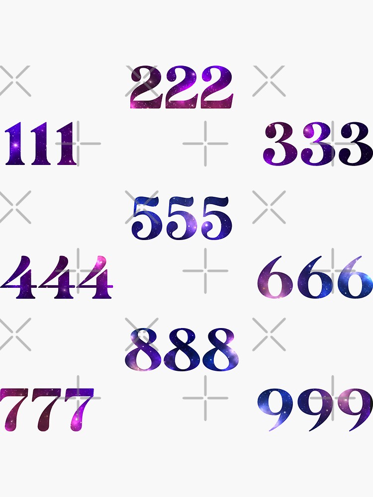 "Angel Numbers" Sticker for Sale by FocusAndFlow | Redbubble