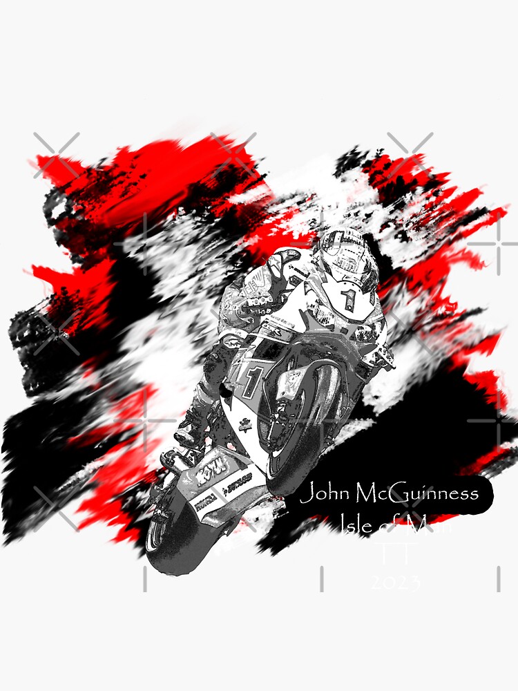 "John McGuinness TT Legend 2023" Sticker for Sale by martjfaulkner ...