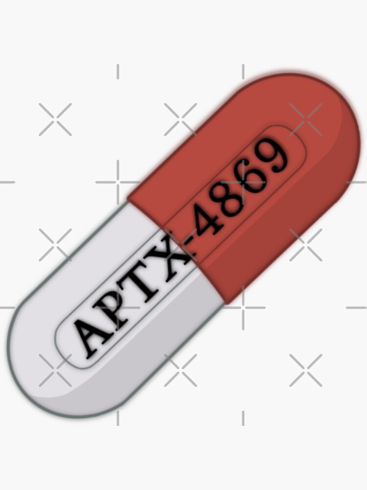 "عقار APTX 4869 drug" Sticker for Sale by blue-pudding7 | Redbubble