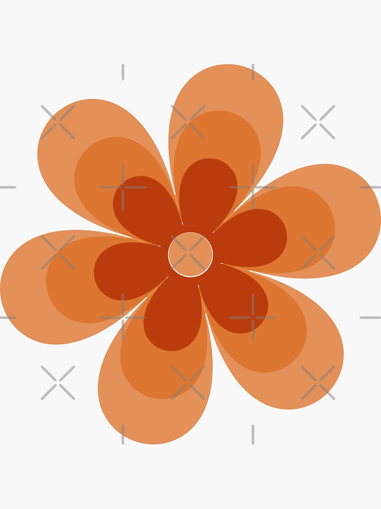 "Orange Flower" Sticker for Sale by musicora | Redbubble