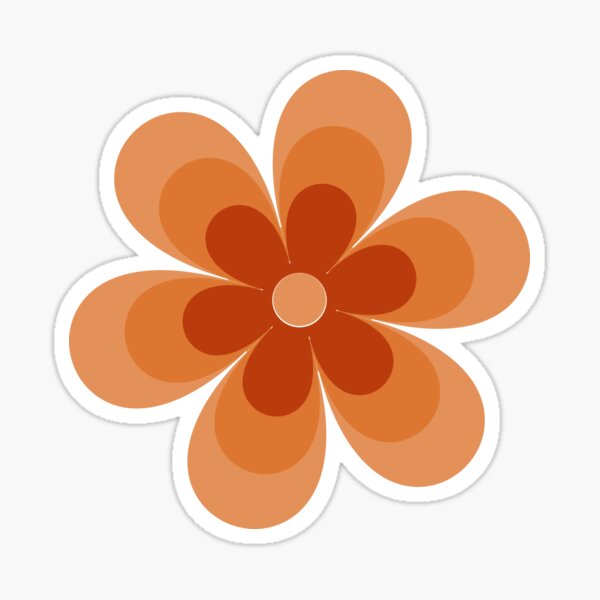 "Orange Flower" Sticker for Sale by musicora | Redbubble