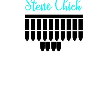 "Steno Chick sticker" Sticker for Sale by legalgrins | Redbubble