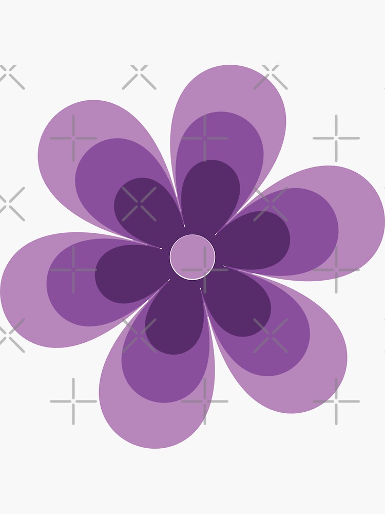 "Purple Flower" Sticker for Sale by musicora | Redbubble