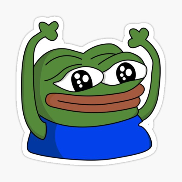 "Classic Happy Peepo Pepe the Frog" Sticker for Sale by PepeAndFrens ...