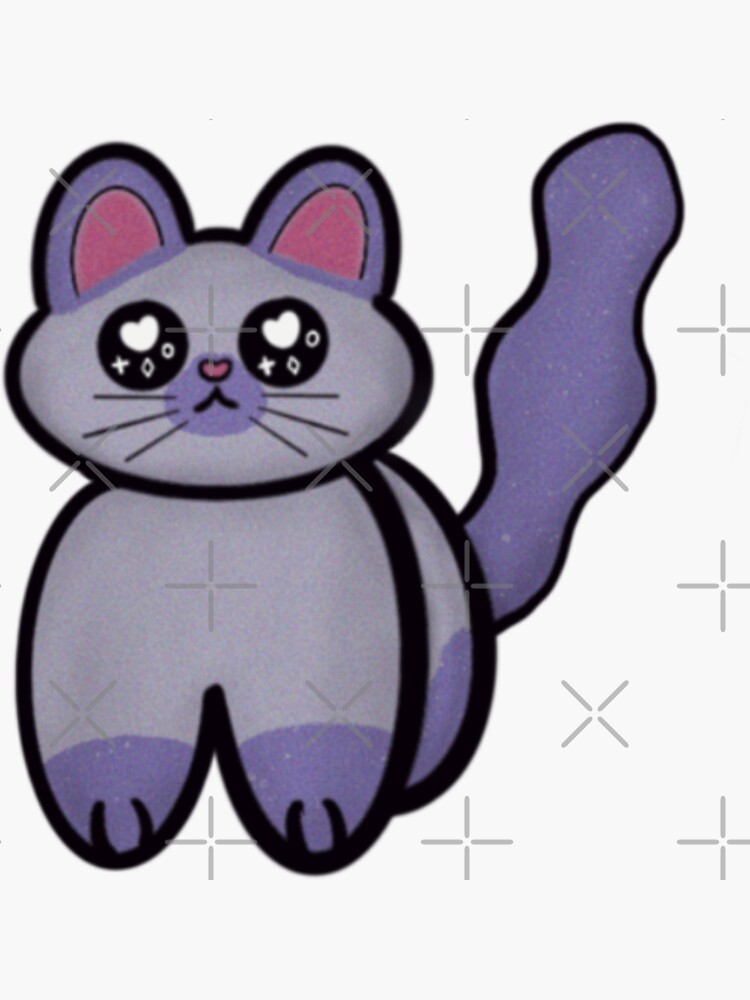 "Sammy the Siamese Cat " Sticker for Sale by EtherealKawaii | Redbubble