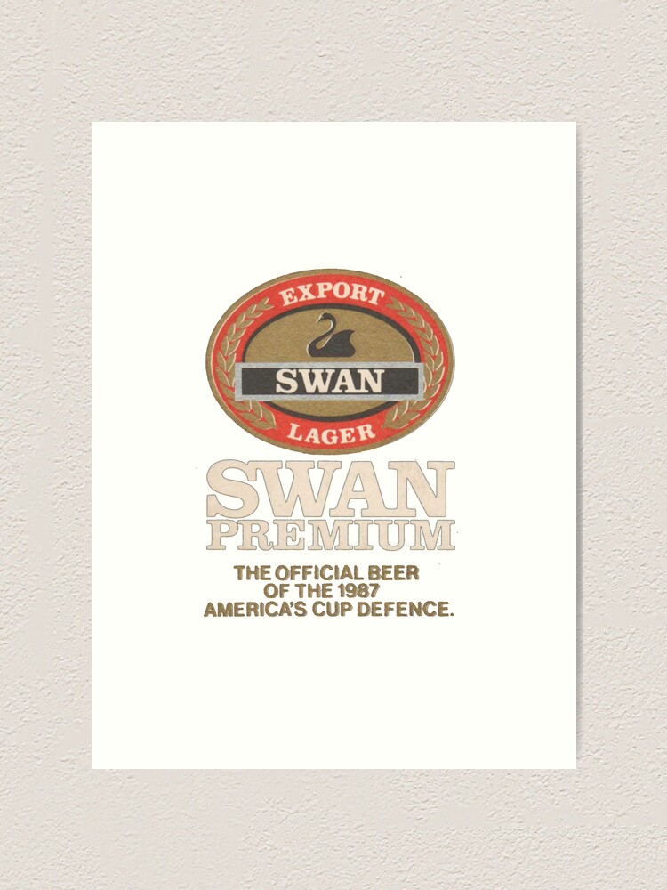 "Swan Lager 1987 Americas Cup Classic Logo " Art Print for Sale by ...