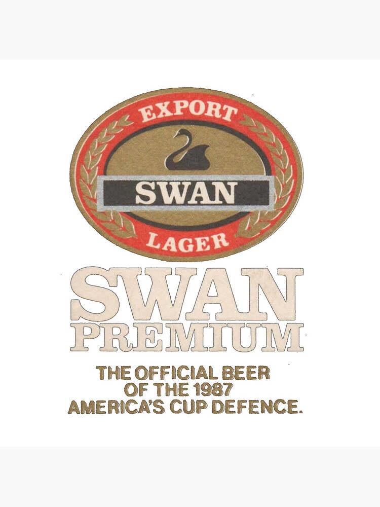 "Swan Lager 1987 Americas Cup Classic Logo " Art Print for Sale by ...