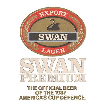 "Swan Lager 1987 Americas Cup Classic Logo " Art Print for Sale by ...