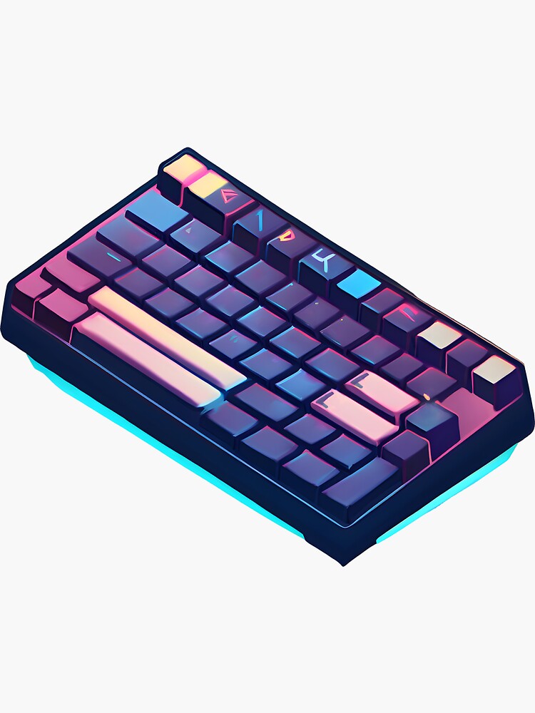 "neon keyboard" Sticker for Sale by rondoesthis | Redbubble