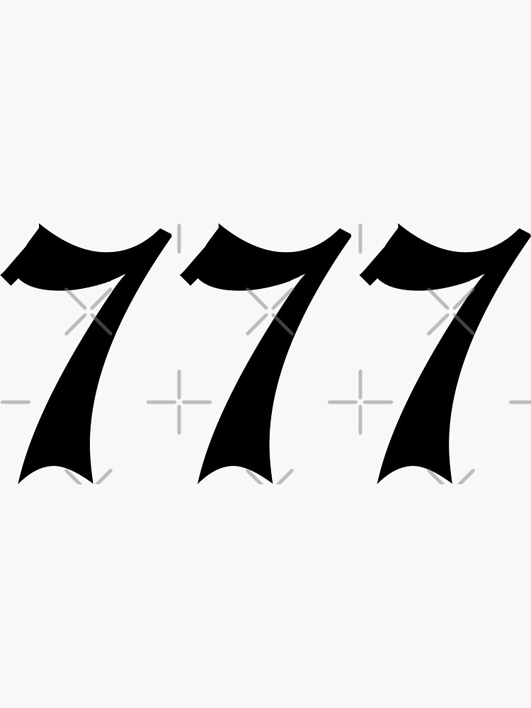 "777 Angel Number" Sticker for Sale by teoMatteo | Redbubble