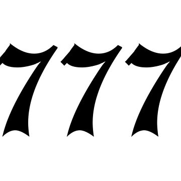 "777 Angel Number" Sticker for Sale by teoMatteo | Redbubble