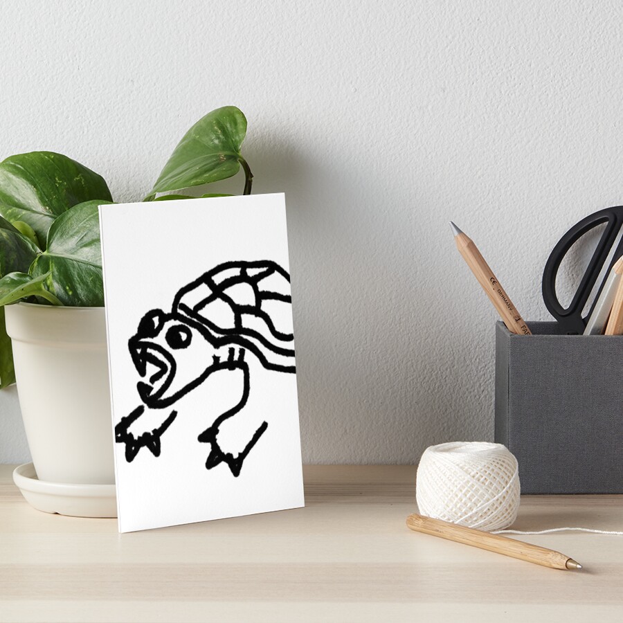 "Angry Snapping Turtle" Art Board Print by wampa-stompa | Redbubble