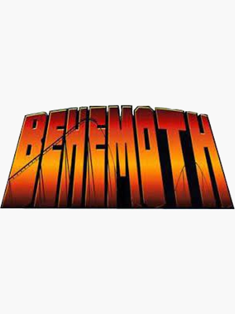 "Behemoth Roller Coaster Logo White" Sticker for Sale by Maverick2408 ...