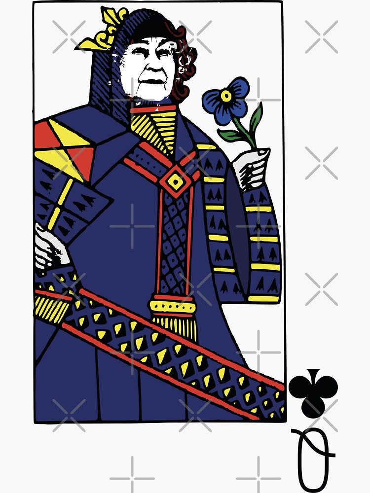 "queen of england,card,queen,playing card,queen" Sticker for Sale by ...