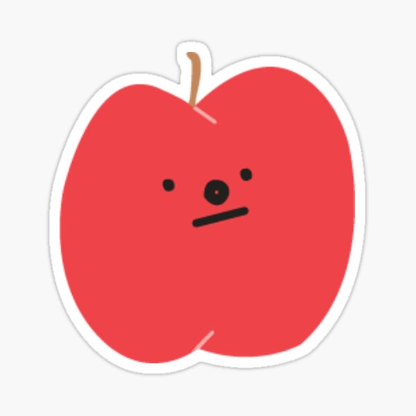 "apple guy" Sticker for Sale by samantha-lynn | Redbubble