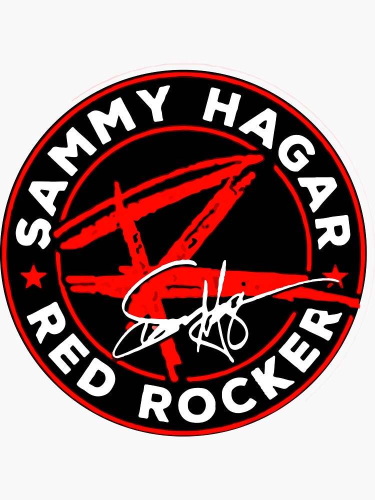 "Sammy Hagar Logo American singer Samuel Roy Hagar Red Rocker" Sticker ...