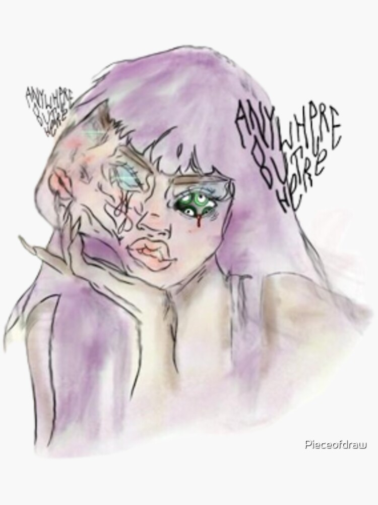 "split characters " Sticker for Sale by Pieceofdraw | Redbubble