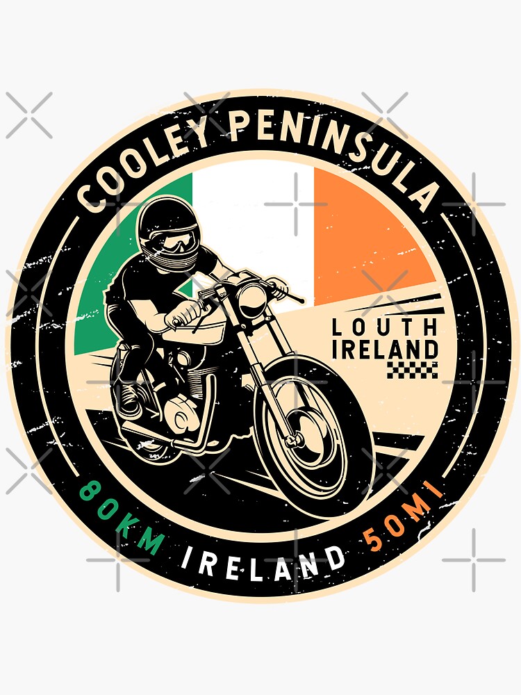 "Cooley Peninsula | Ireland | Motorcycle" Sticker for Sale by ...