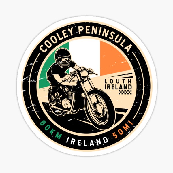 "Cooley Peninsula | Ireland | Motorcycle" Sticker for Sale by ...