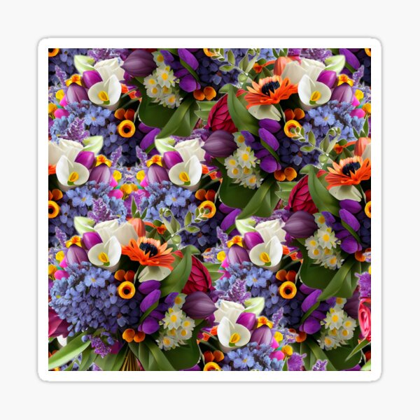 "3D cottagecore floral collage" Sticker for Sale by NatureArtUK | Redbubble