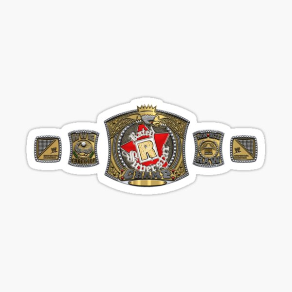 "Championship Wrestling Belt" Sticker for Sale by Saint-Designs77 ...