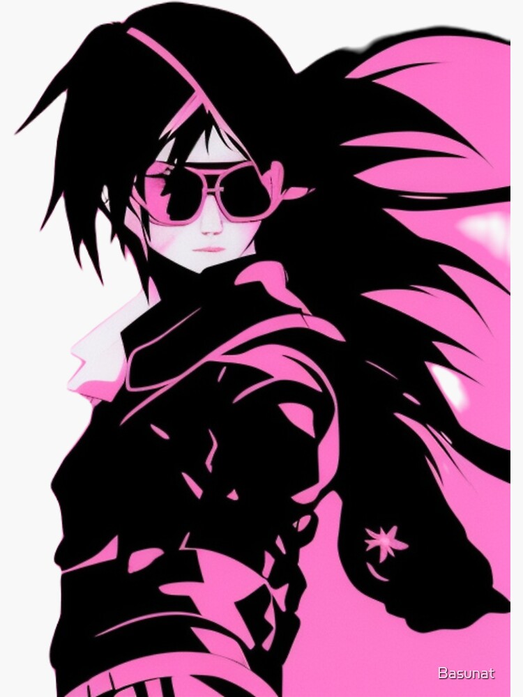"Anime Emo Retro Girl" Sticker for Sale by Basunat | Redbubble
