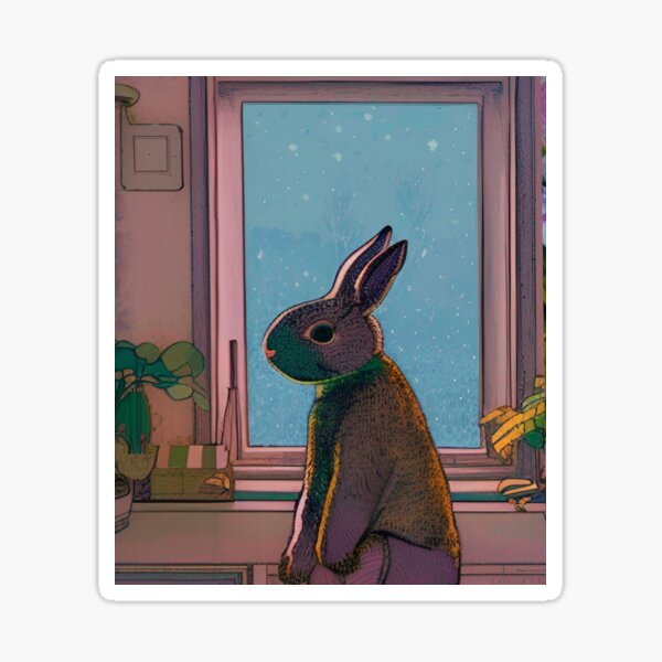 "Tea time bunny" Sticker for Sale by DrawWithCarrots | Redbubble