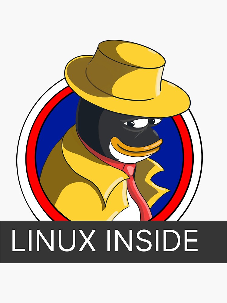 "Linux inside - funny sticker for linux users" Sticker for Sale by ...