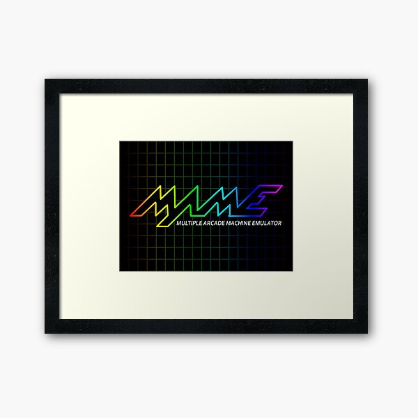 "MAME Multiple Arcade Machine Emulator Multicolor Grid Logo" Framed Art ...