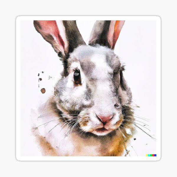 ""Innocent Rabbit"" Sticker for Sale by SlightlyNutty | Redbubble