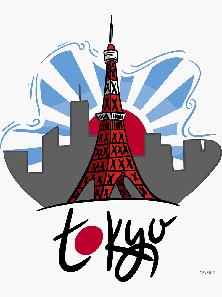 "Tokyo Tower" Sticker by suarz | Redbubble