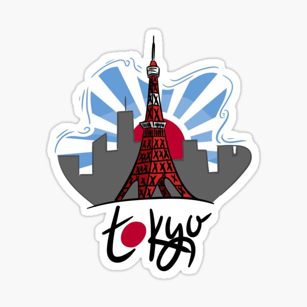 "Tokyo Tower" Sticker by suarz | Redbubble