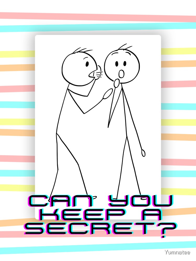 "can you keep a secret stickman artwork!" Sticker for Sale by Yumnatee ...