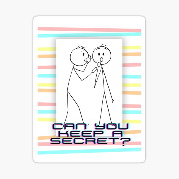 "can you keep a secret stickman artwork!" Sticker for Sale by Yumnatee ...
