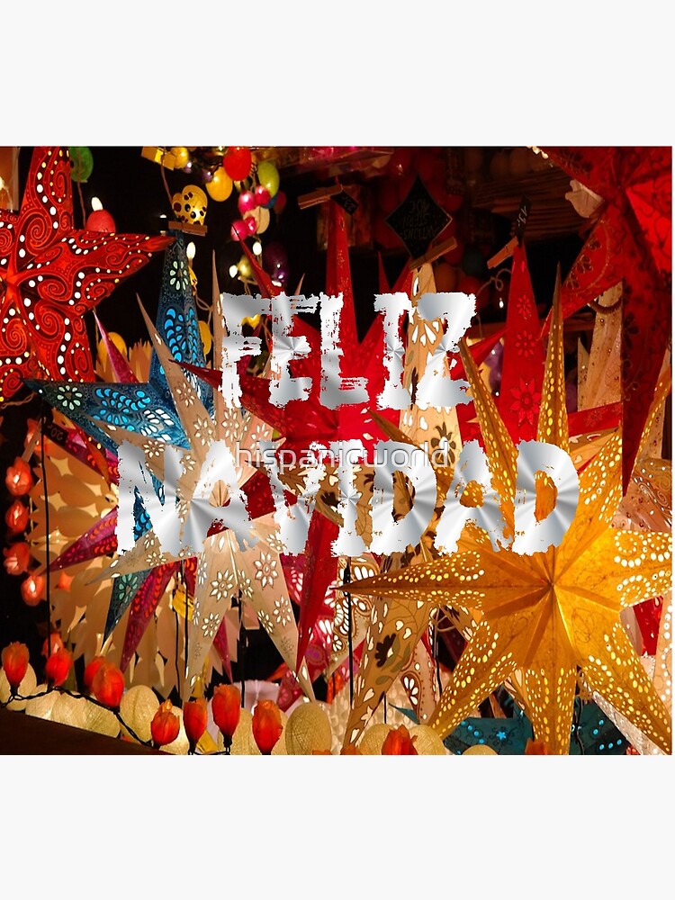"Feliz Navidad Spanish Christmas Holiday Celebration" Poster for Sale ...