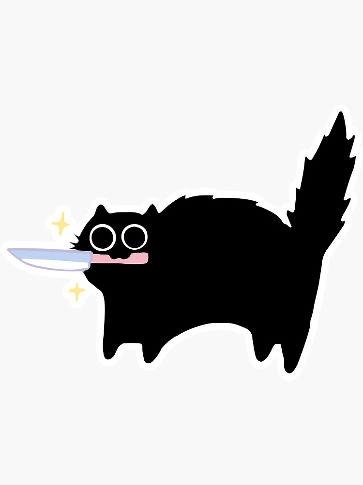 "Danger Kitty Sticker" Sticker for Sale by waqaslatif366 | Redbubble