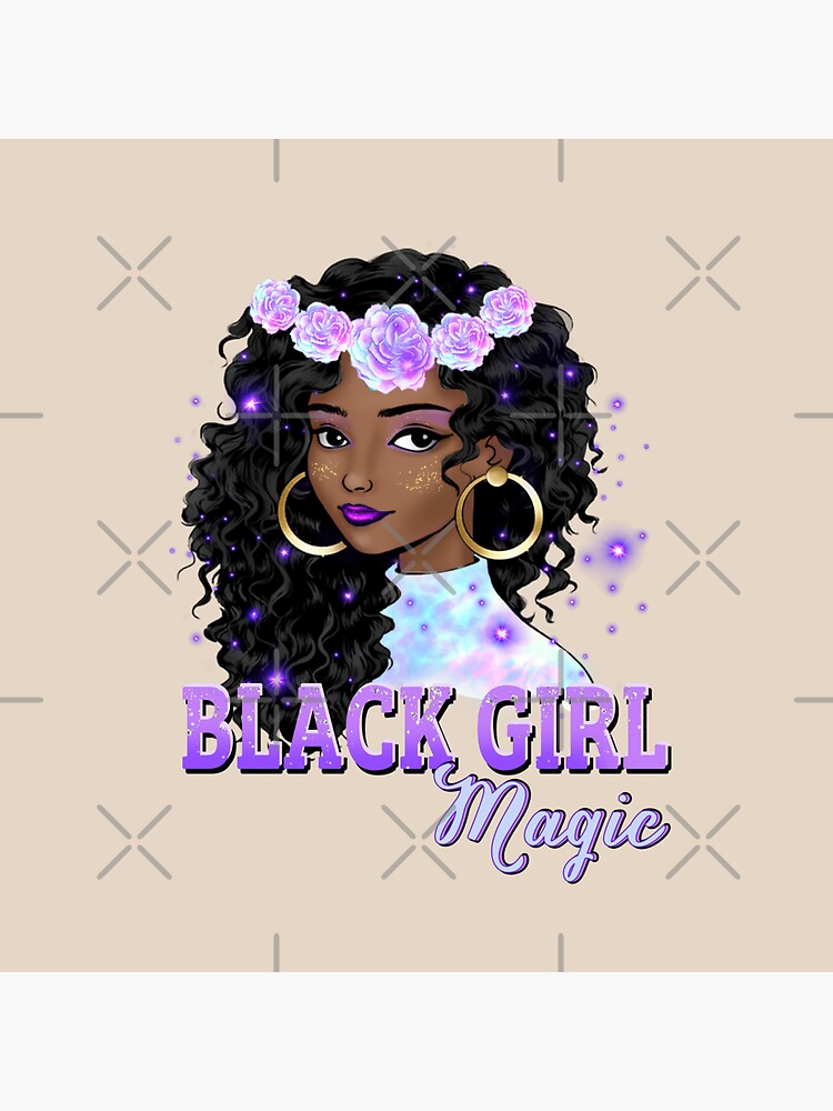 "Black Girl Magic in purple - Black and Proud " Sticker for Sale by ...
