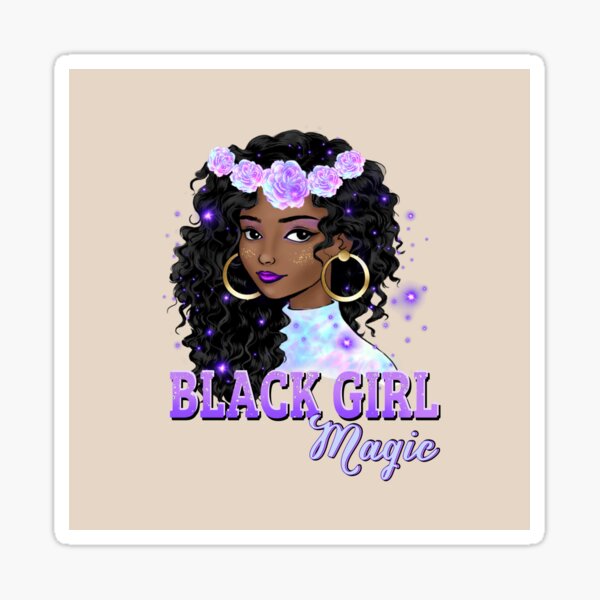 "Black Girl Magic in purple - Black and Proud " Sticker for Sale by ...