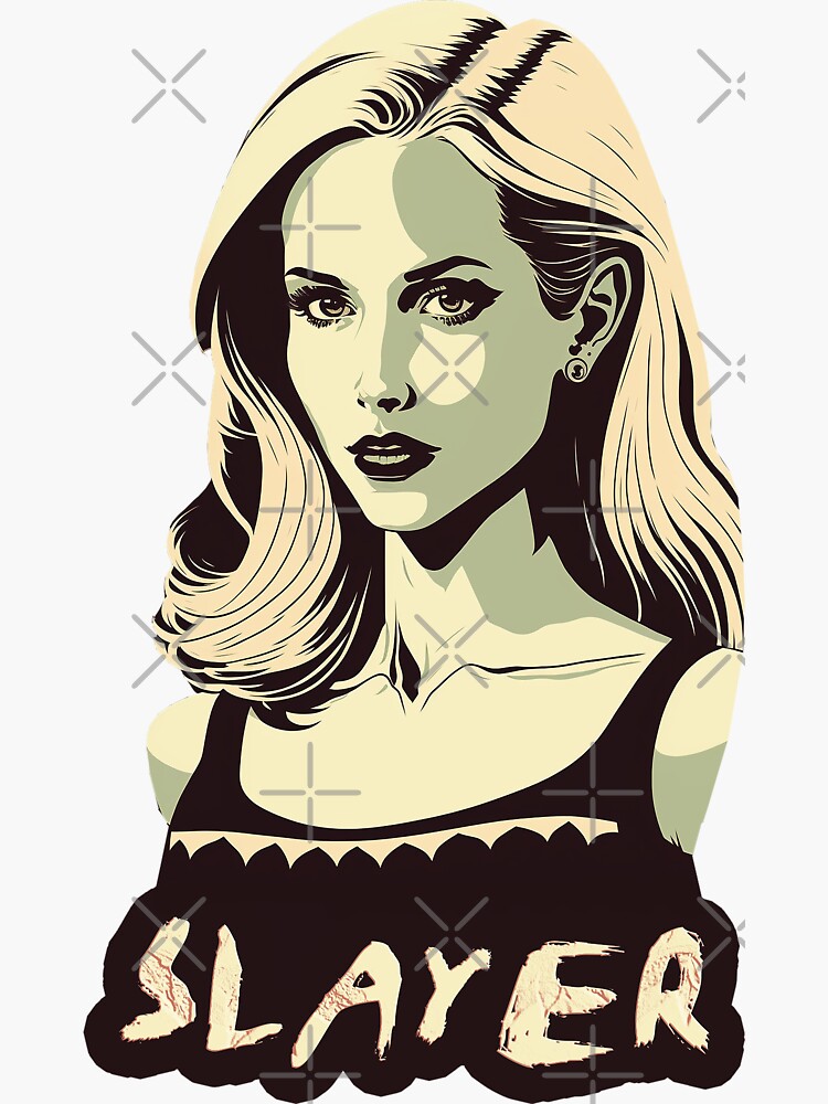 "Buffy Slayer design " Sticker for Sale by CardMeCrazy | Redbubble