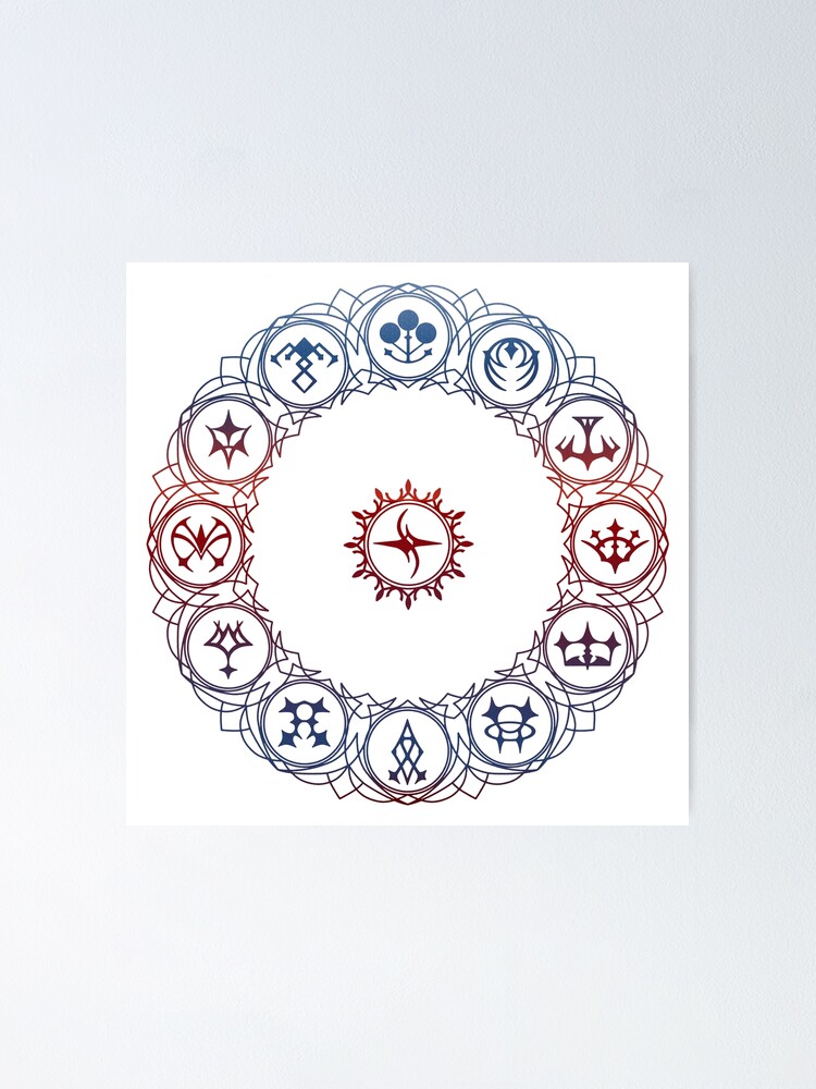 "FE Engage Emblem symbol (RedBlue)" Poster for Sale by venomic-ink ...