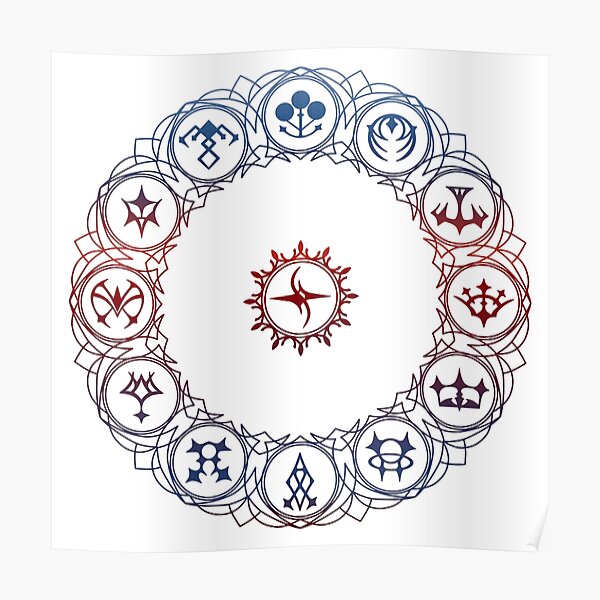 "FE Engage Emblem symbol (RedBlue)" Poster for Sale by venomic-ink ...