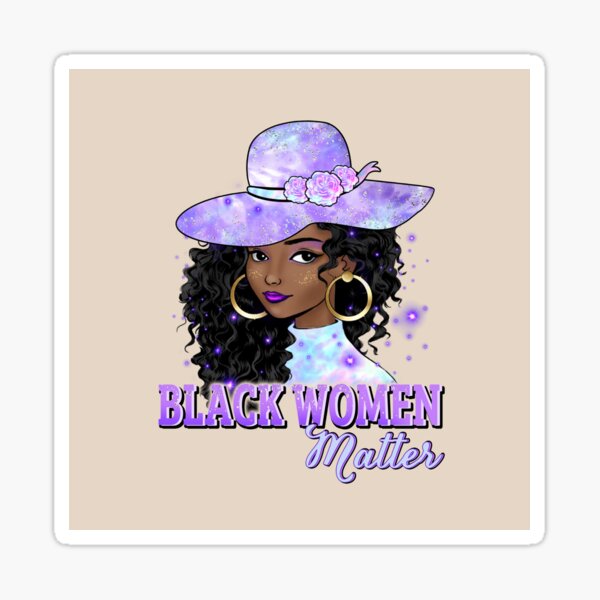 "Black Women Matter in purple - Black and Proud " Sticker for Sale by ...