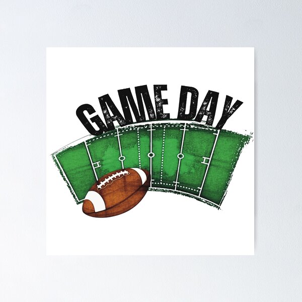"Game Day on the Football Field" Poster for Sale by SapphireCompass ...