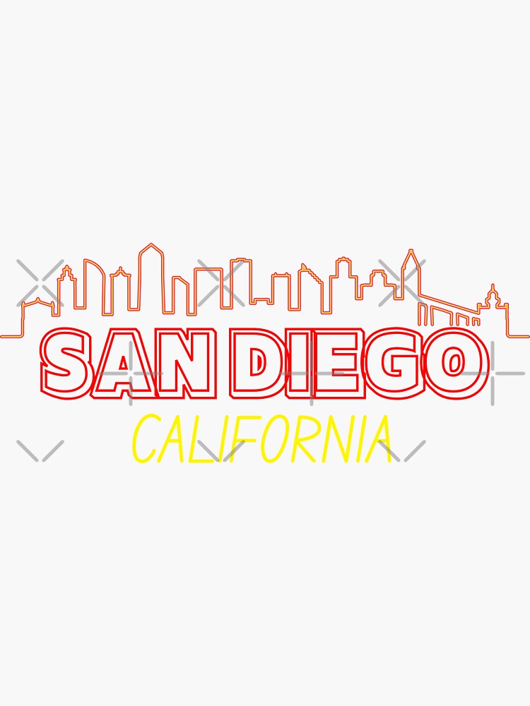 "San Diego!" Sticker for Sale by ONELOVEDESIGNS0 | Redbubble