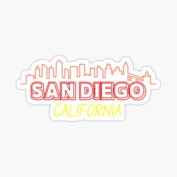 "San Diego!" Sticker for Sale by ONELOVEDESIGNS0 | Redbubble
