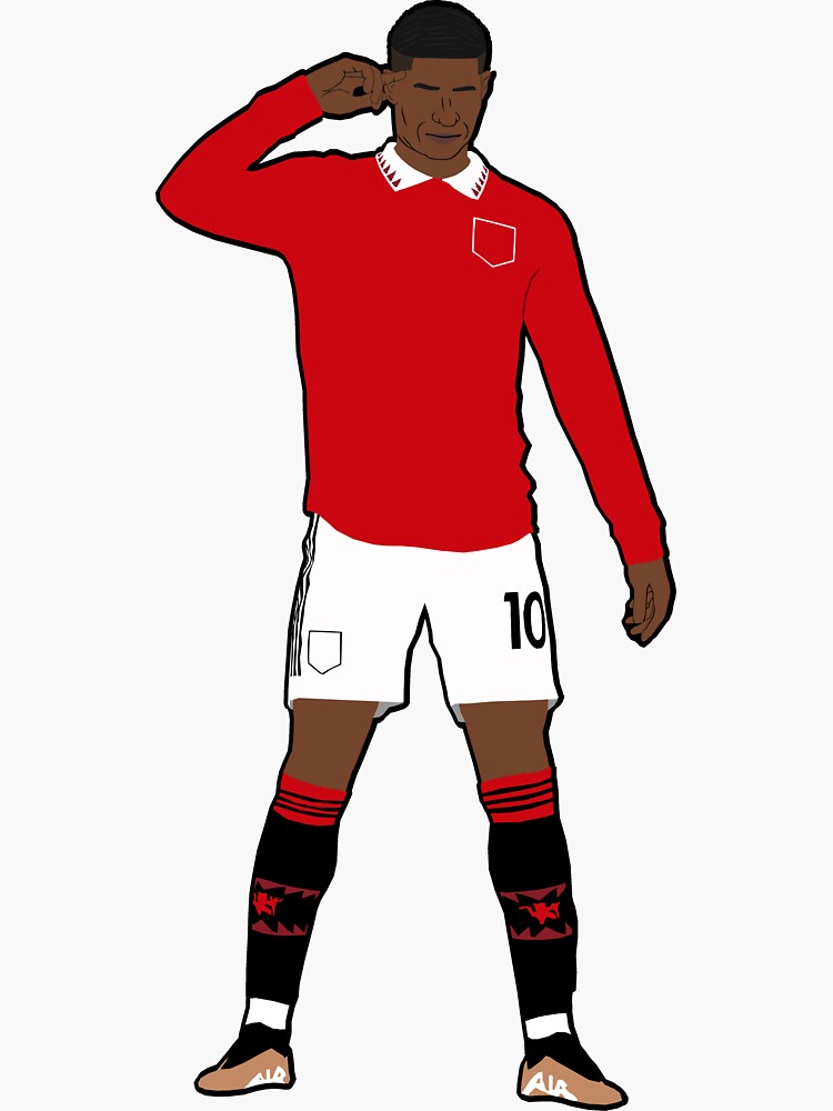 "Marcus Rashford Manchester United " Sticker for Sale by SpursOnShirts ...