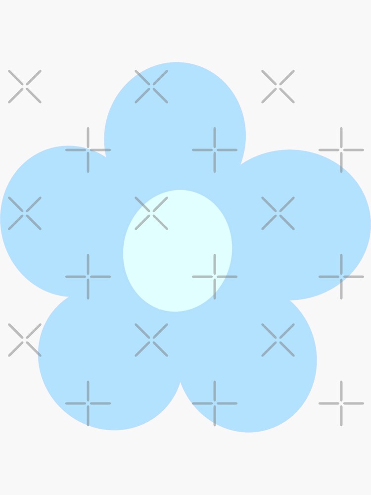 "light blue flower" Sticker for Sale by Sofiv10 | Redbubble