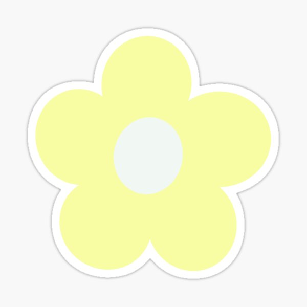 "pastel yellow flower" Sticker for Sale by Sofiv10 | Redbubble